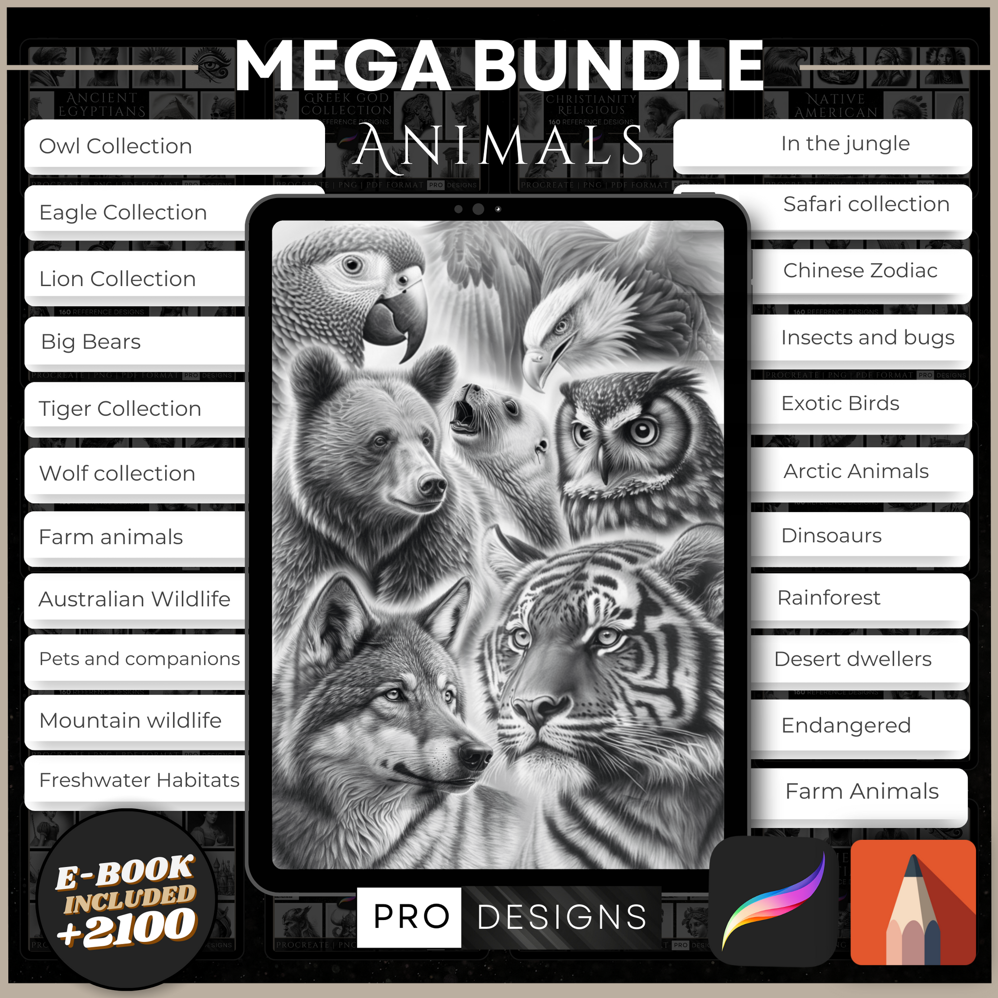 "Animal Kingdom Collection Mega Bundle: The Ultimate Zoological Art Od