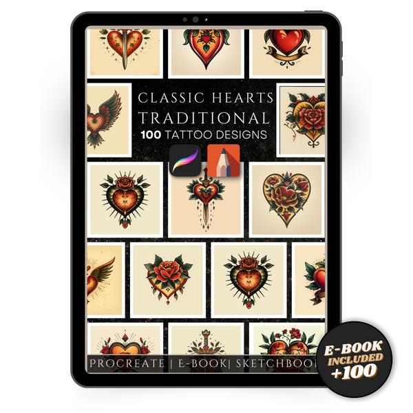 "Traditional Hearts" – Bold & Iconic Tattoo Designs Inspired by Classi