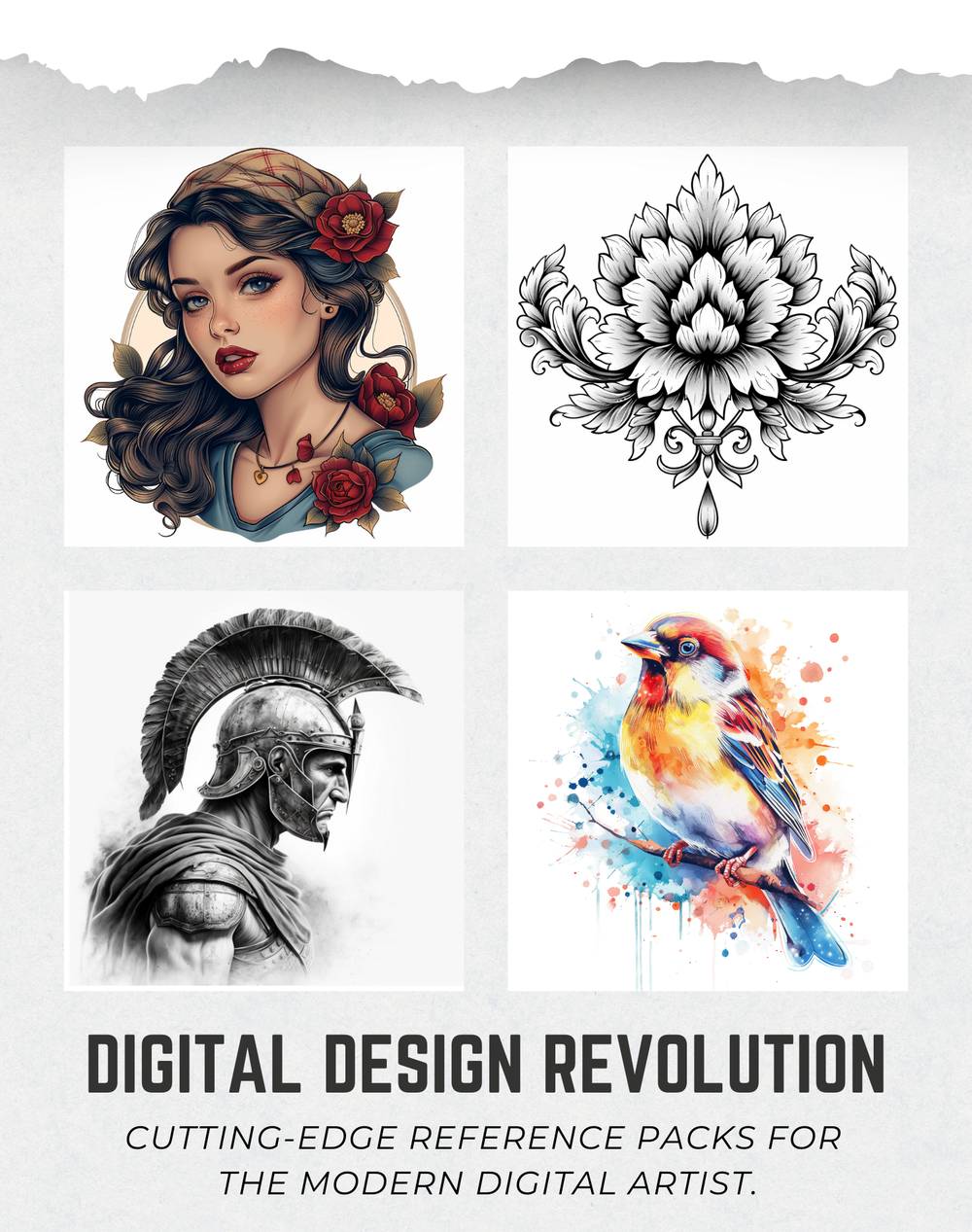 Pro-Designs: Premium Digital Tattoo Reference Packs for Artists